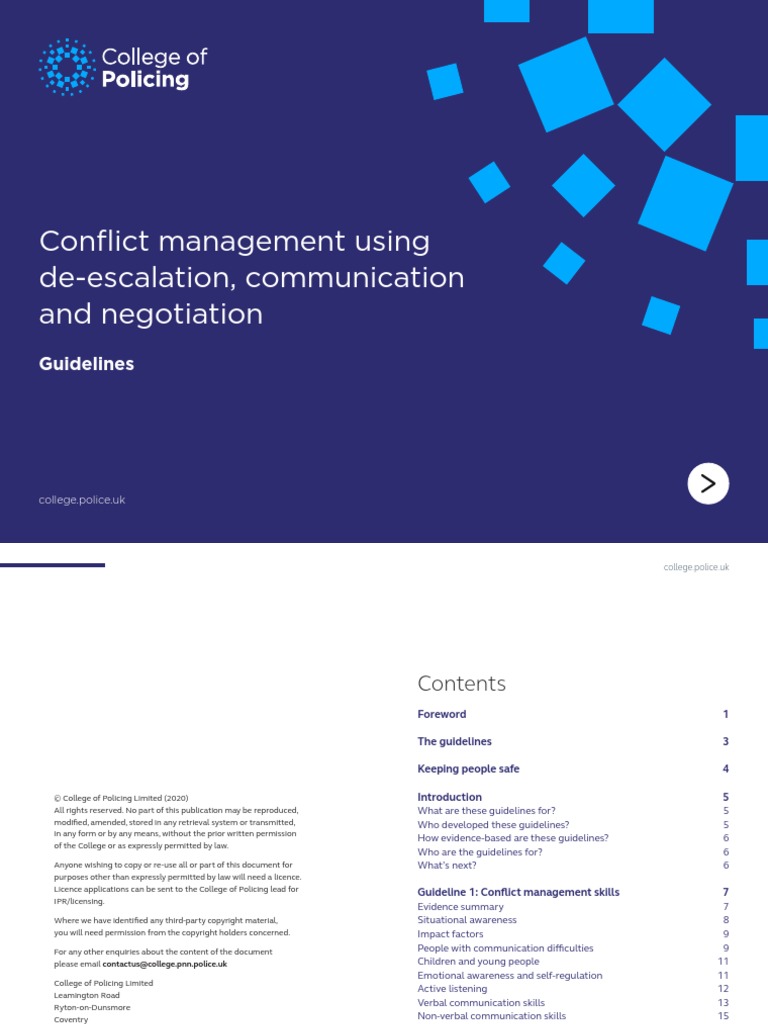 Conflict Management Guidelines | PDF