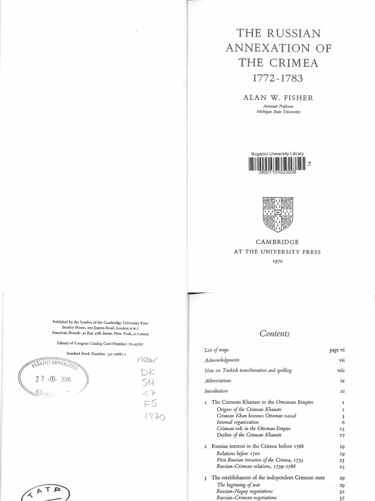 Russian Annexation of Crimea 1783 | PDF