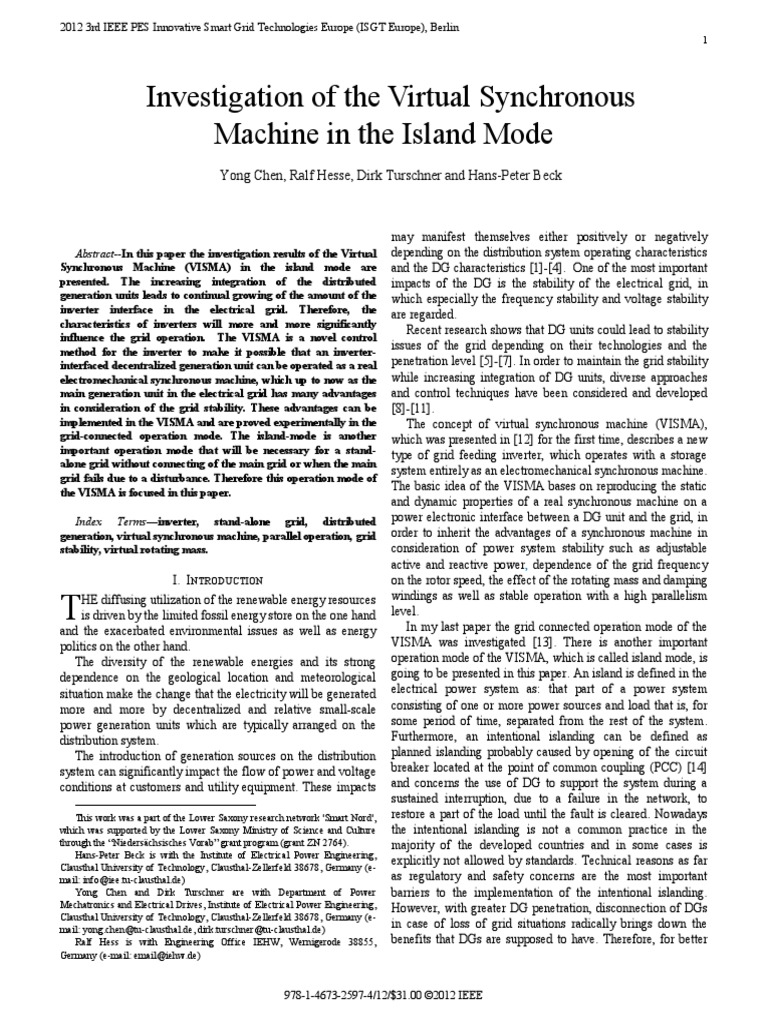 Investigation of The Virtual Synchronous | PDF | Computers | Technology ...