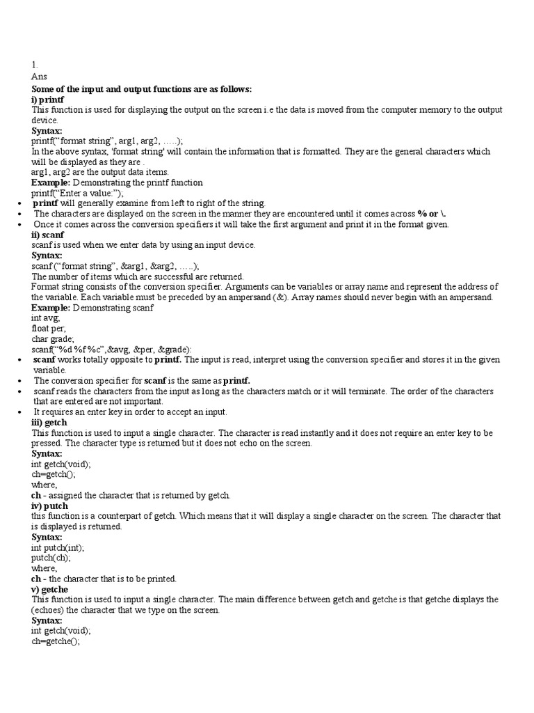 Programming With C and C 26-08-2023 | PDF