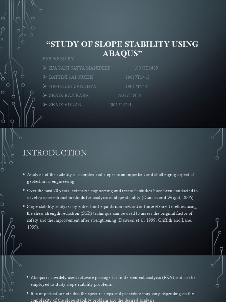 Study of Slope Stability Using Abaqus | PDF | Finite Element Method ...