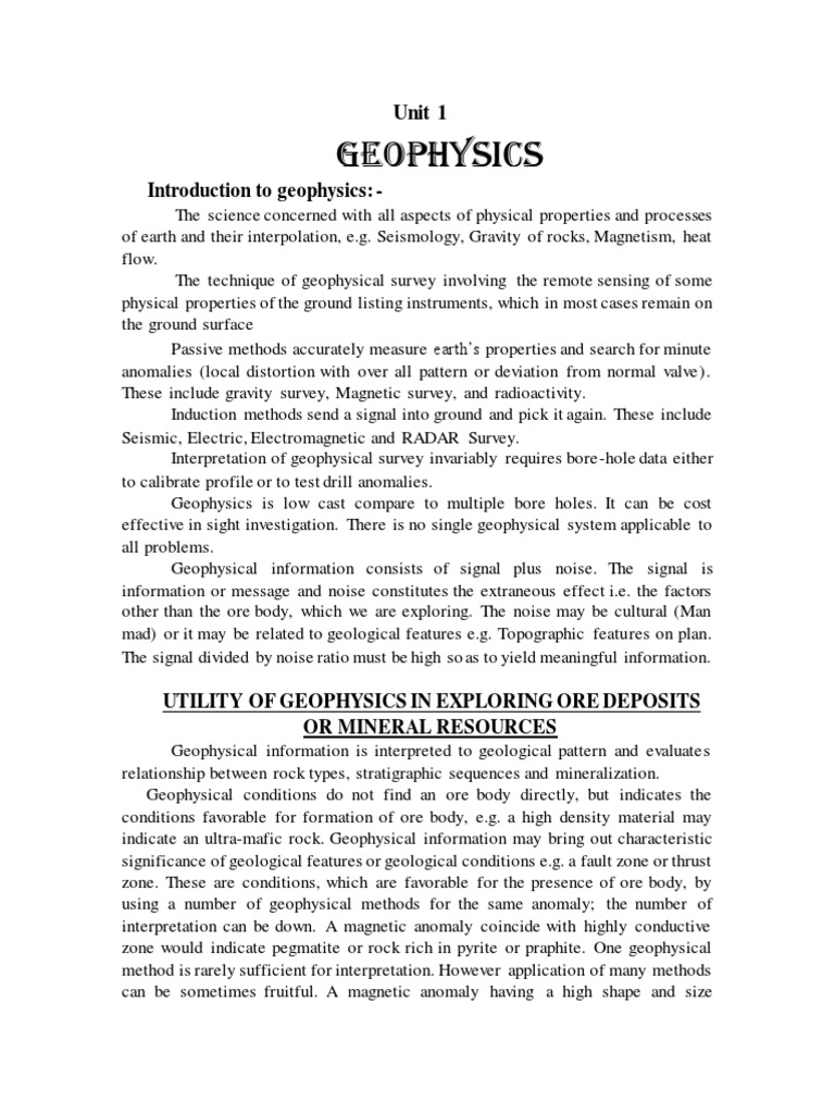 Geophysics | PDF | Earth's Magnetic Field | Geophysics