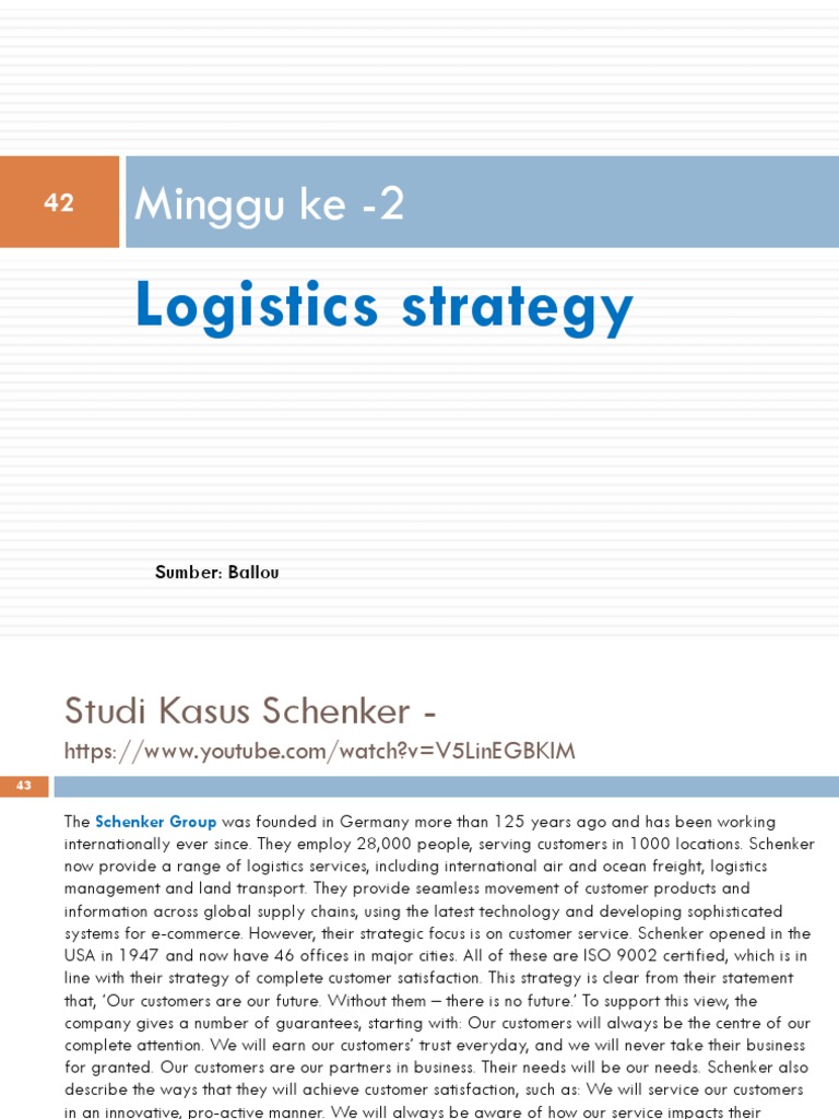 Logistics System Analysis | PDF | Logistics | Strategic Management