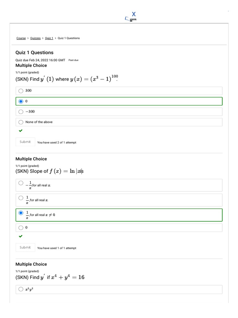 Quiz 1 Questions - Quiz 1 - MAT110 Courseware - Bux - BRAC University | PDF