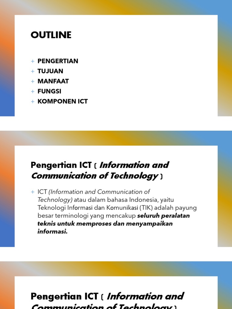 Pengantar dan Komponen ICT | PDF | Komputer