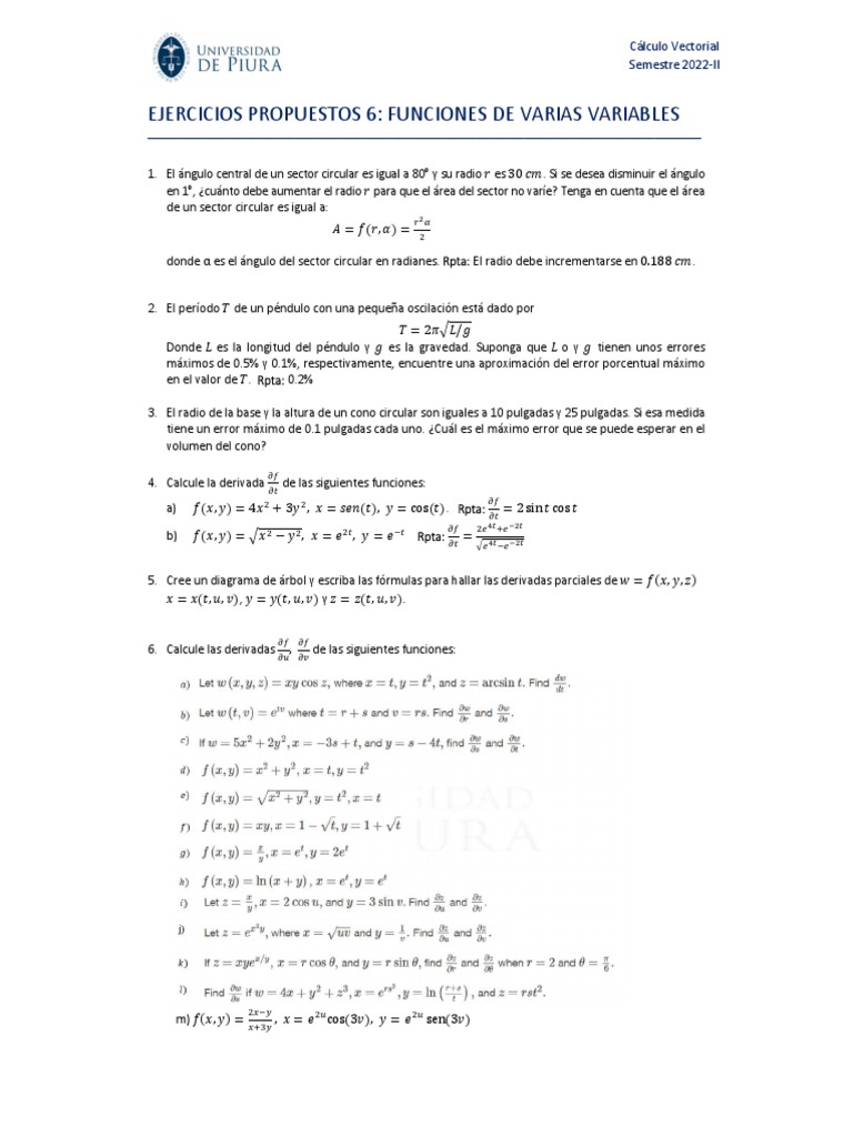 Ejercicios Propuestos 6 | PDF