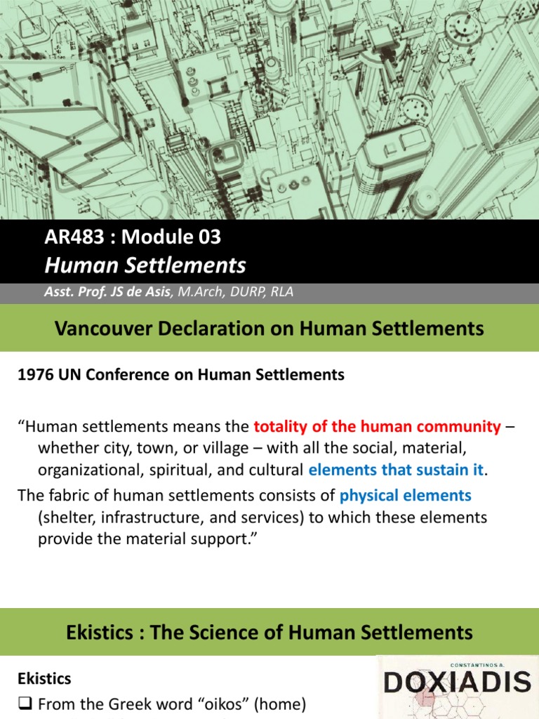 2.1. Human Settlements | PDF