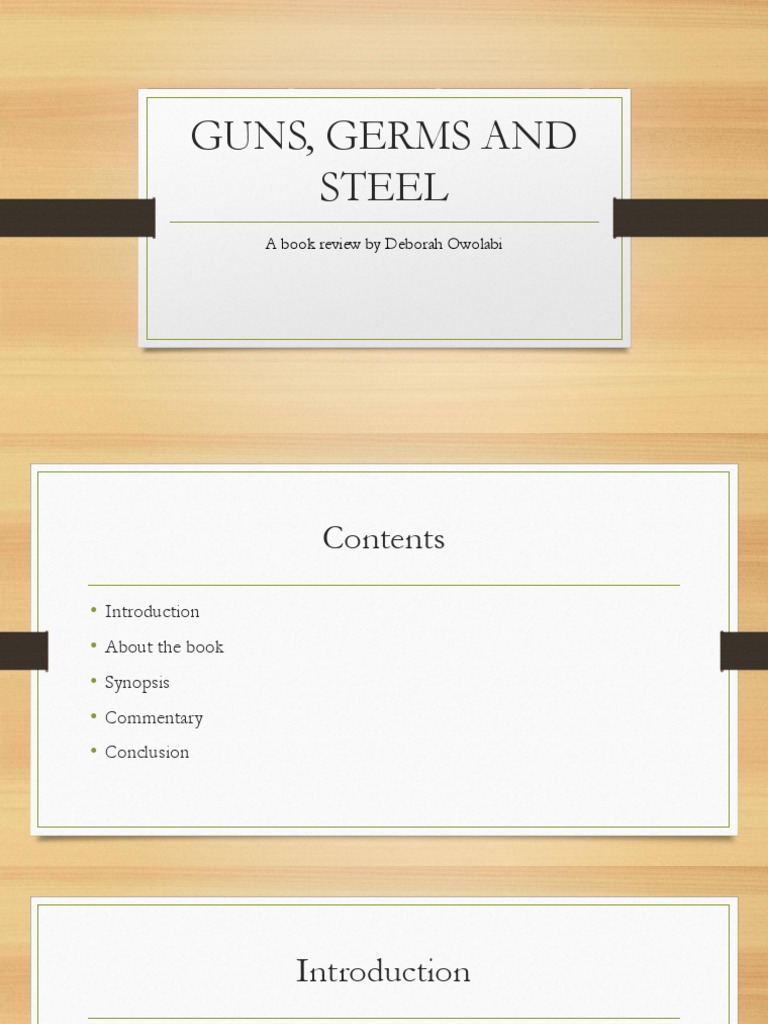 GUNS, GERMS AND STEEL A Review | PDF