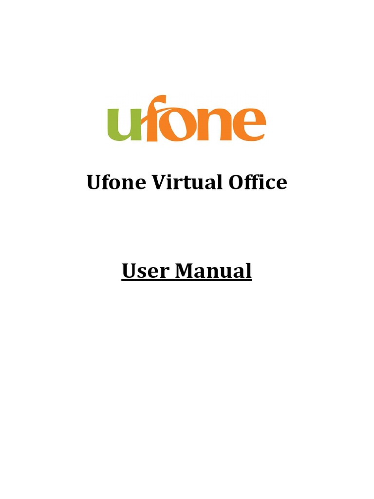 Ufone Virtual Office User Manual - Version 1.0 | PDF