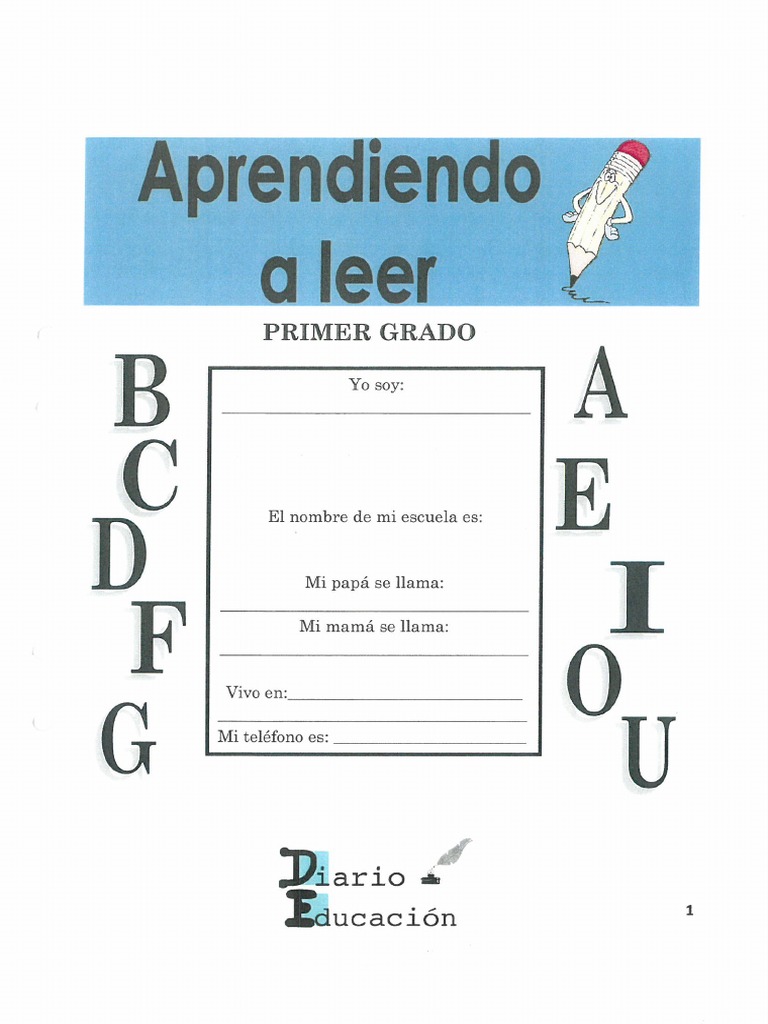 Aprendiendo A Leer Primer Grado Pdf