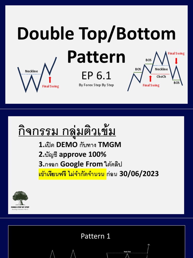 5.เอกสารประกอบการสอน Forex Step by Step EP 6 Double Top-Bottom Pattern ...