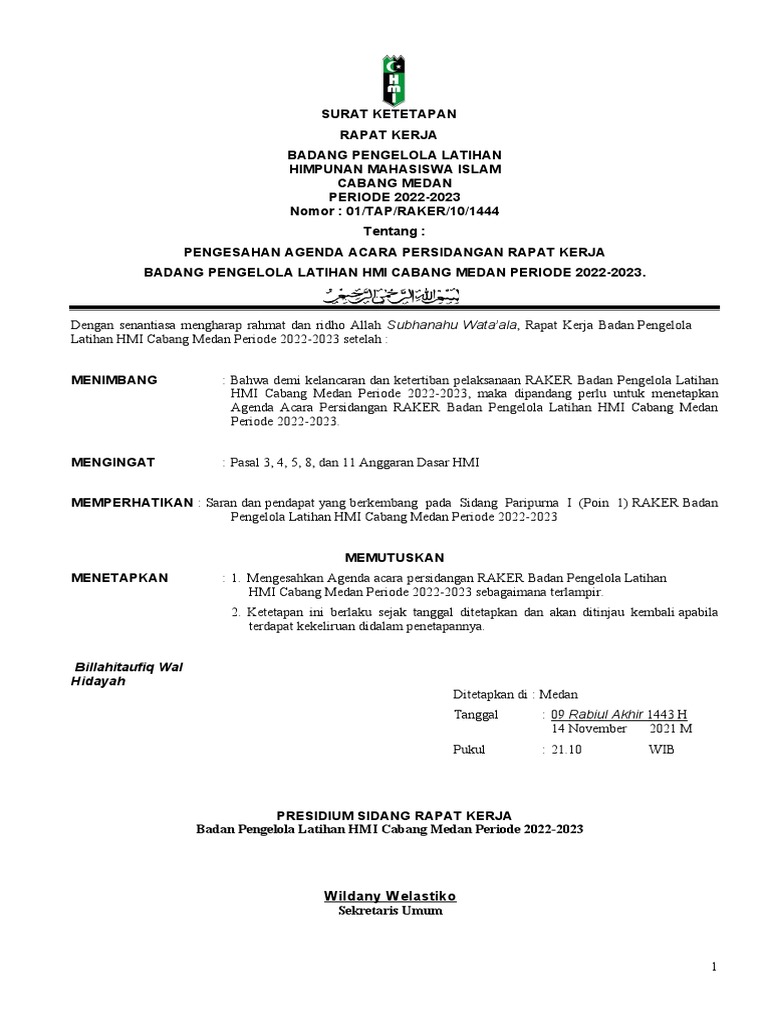 Draf Program Kerja BPL 2022-2023 | PDF