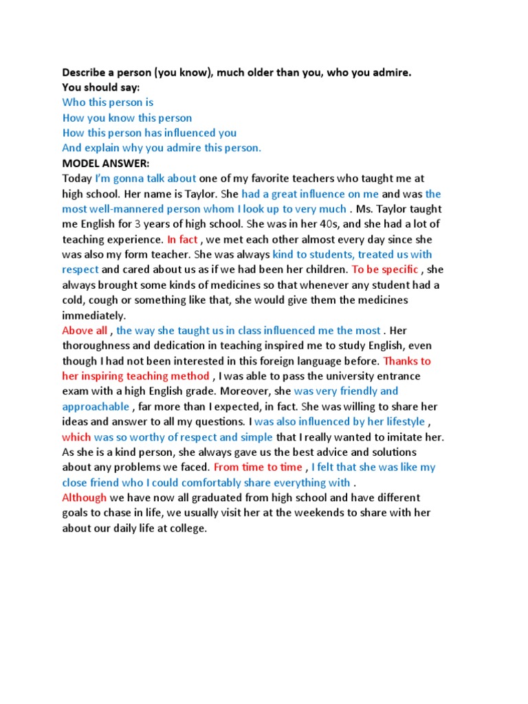 Describe A Person | PDF