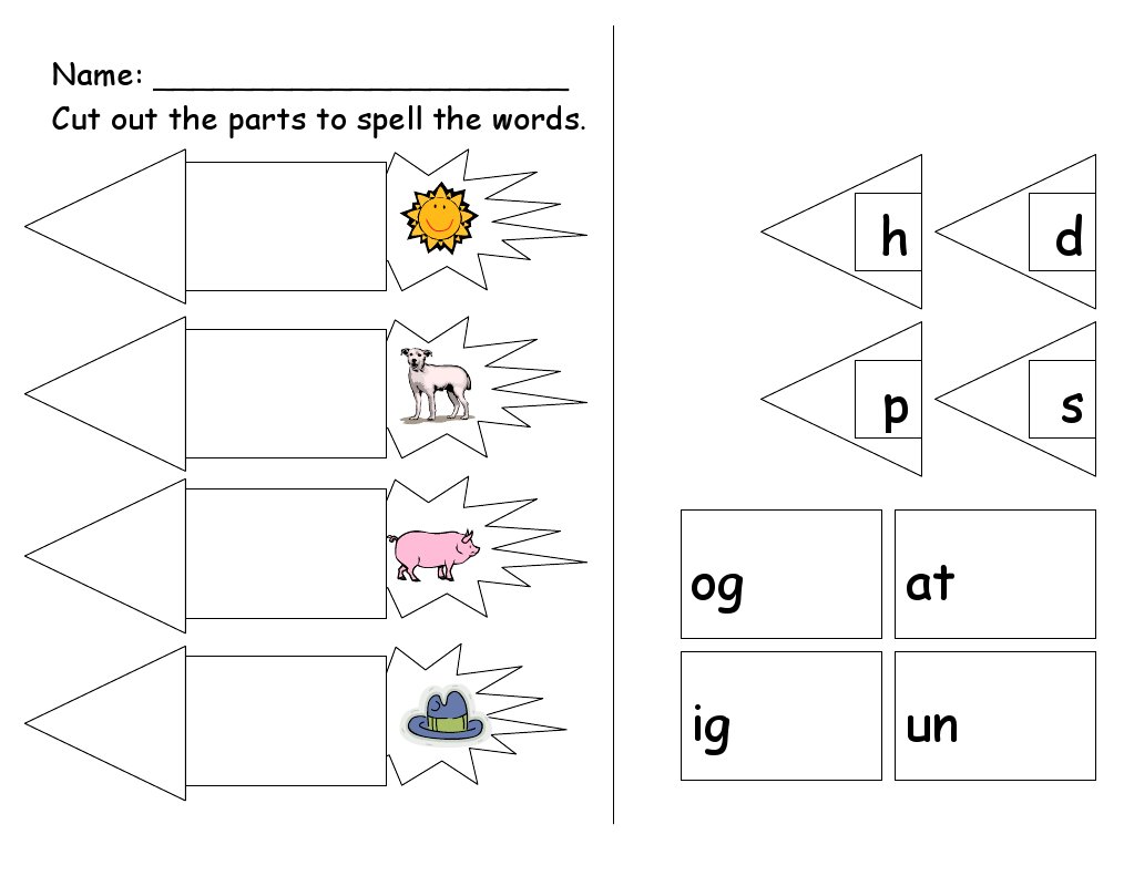 Cut-Out Word Spelling Activity | PDF