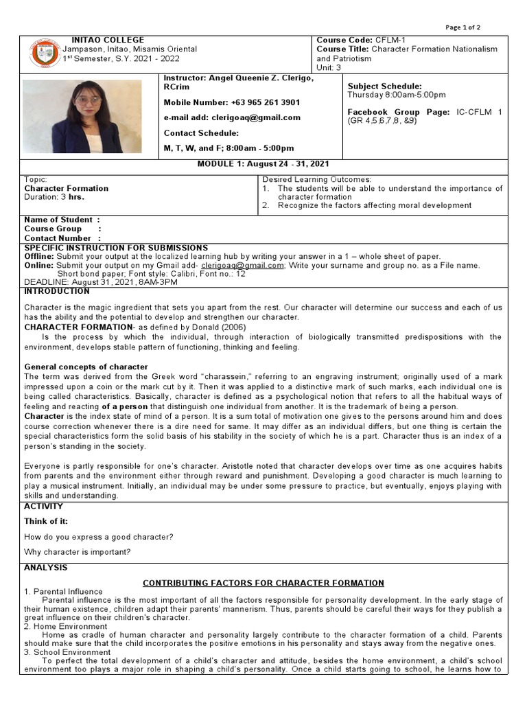 CFLM1-module 1 | PDF