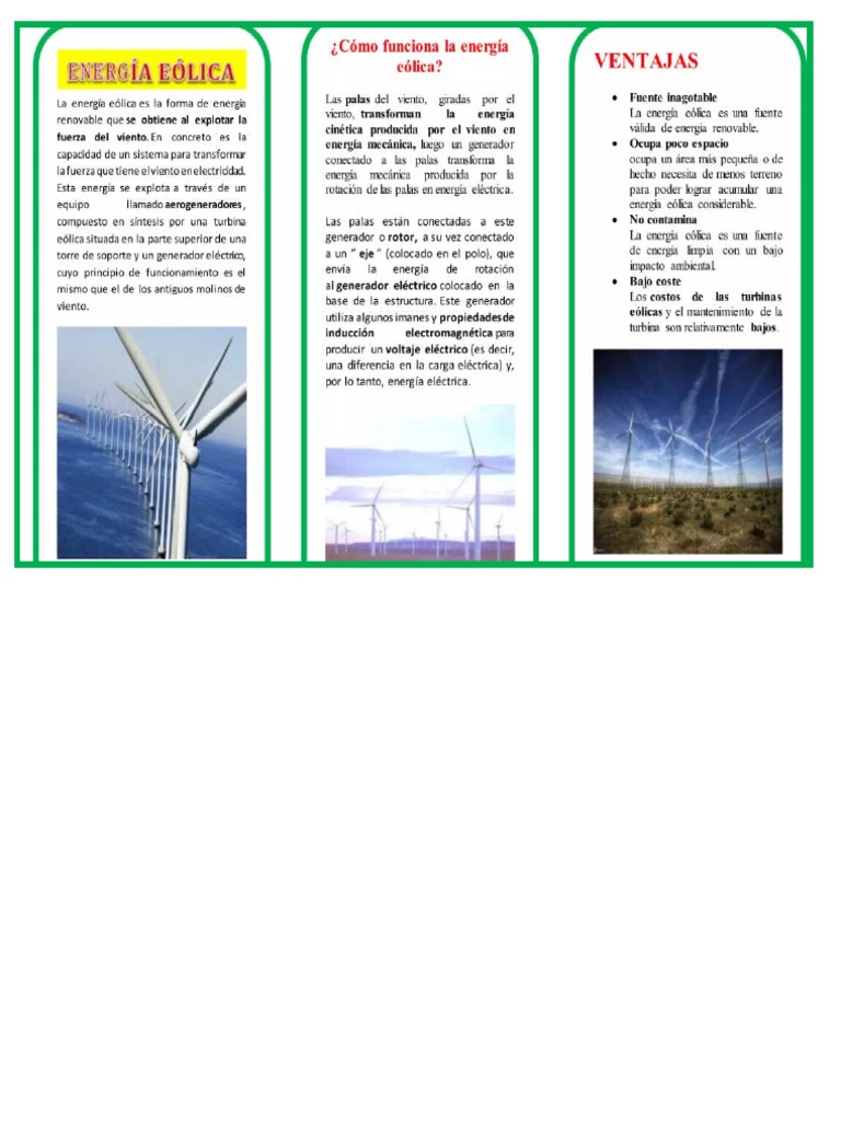 Triptico Del Proyecto de La Energia Eolica | PDF Triptico Del Proyecto de La Energia Eolica | PDF
