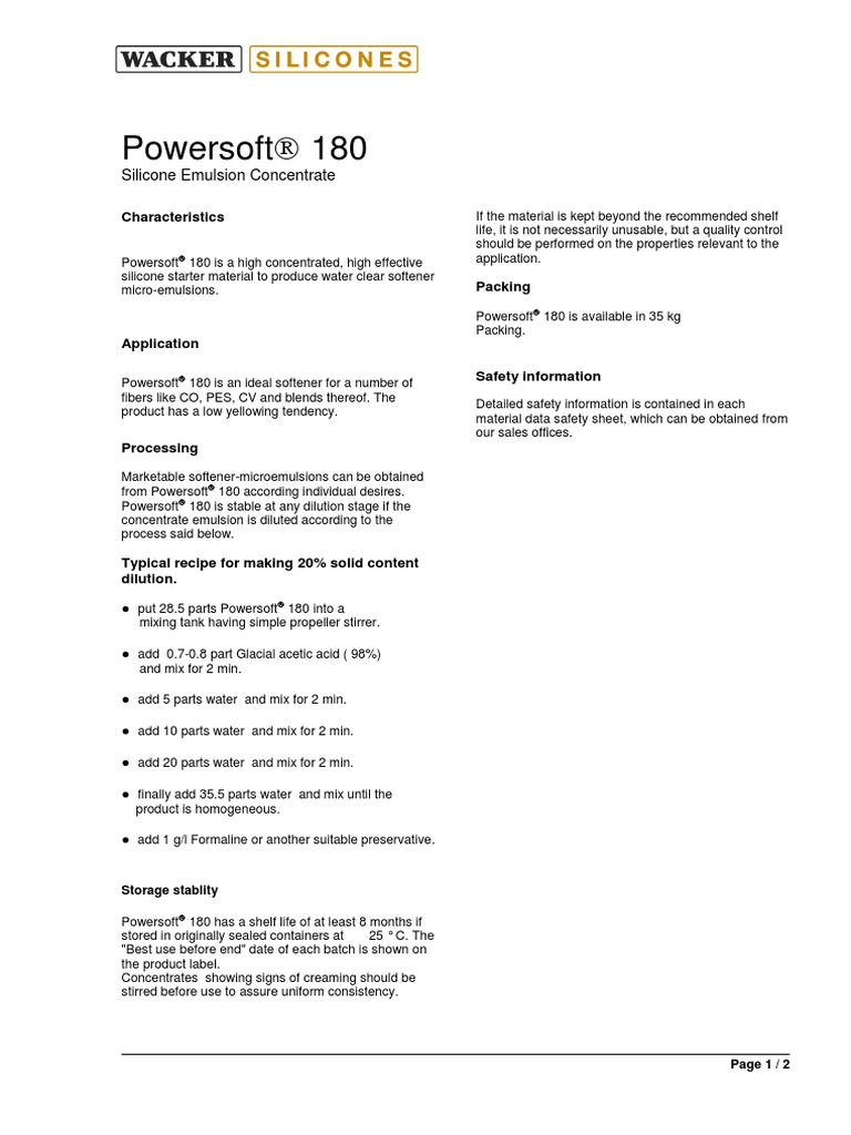 TDS PS 180 | PDF | Physical Sciences | Materials