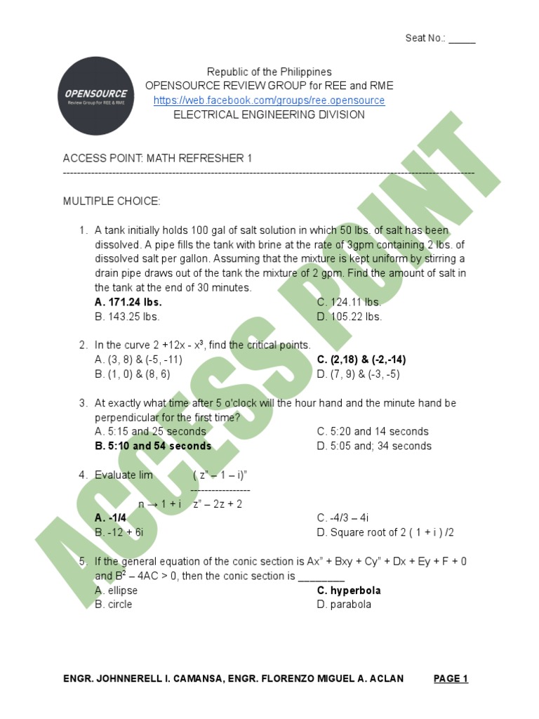 Access Point Math Refresher | PDF