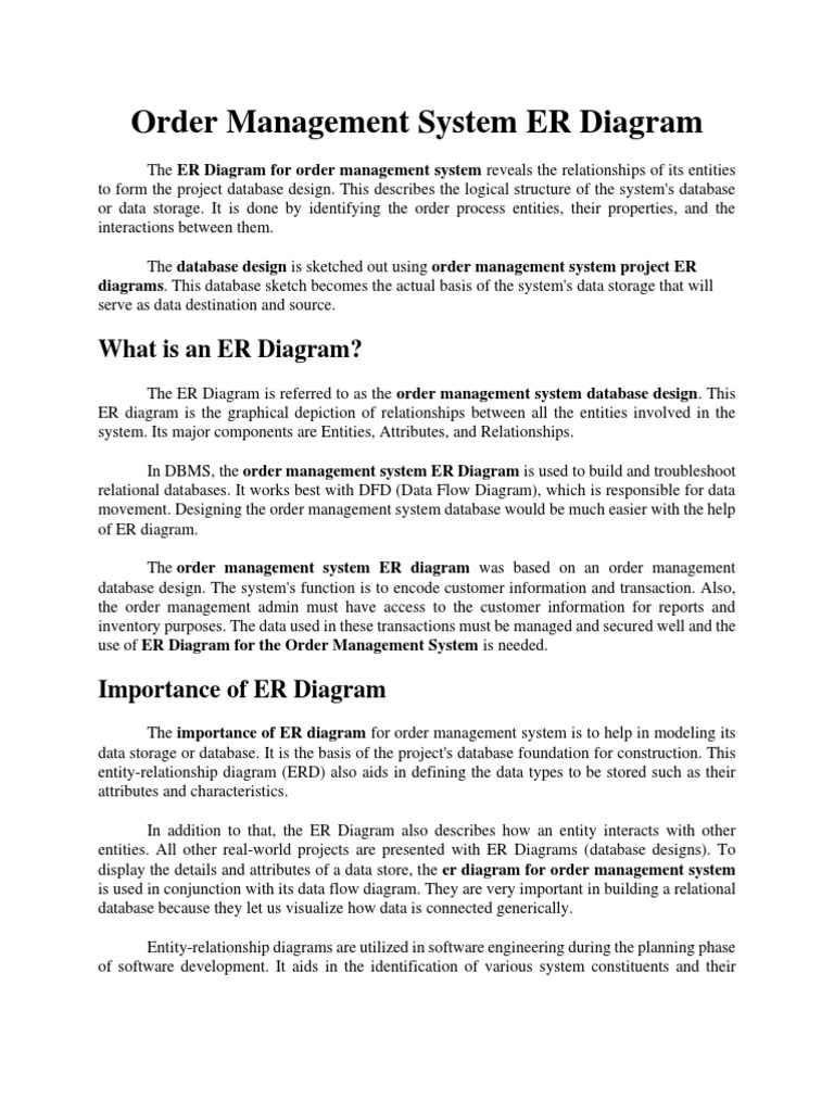 Order-Management-System-ER-Diagram-Pdf | PDF | Databases | Database Design