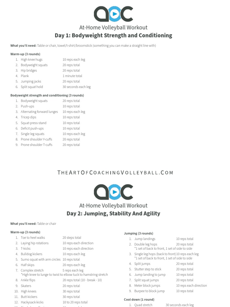 At Home Workouts Day 1 4 Bonus | PDF | Kettlebell | Physical Exercise