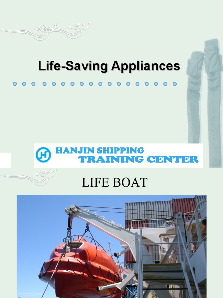 Life Saving Appliances | PDF | Equipment | Manufactured Goods