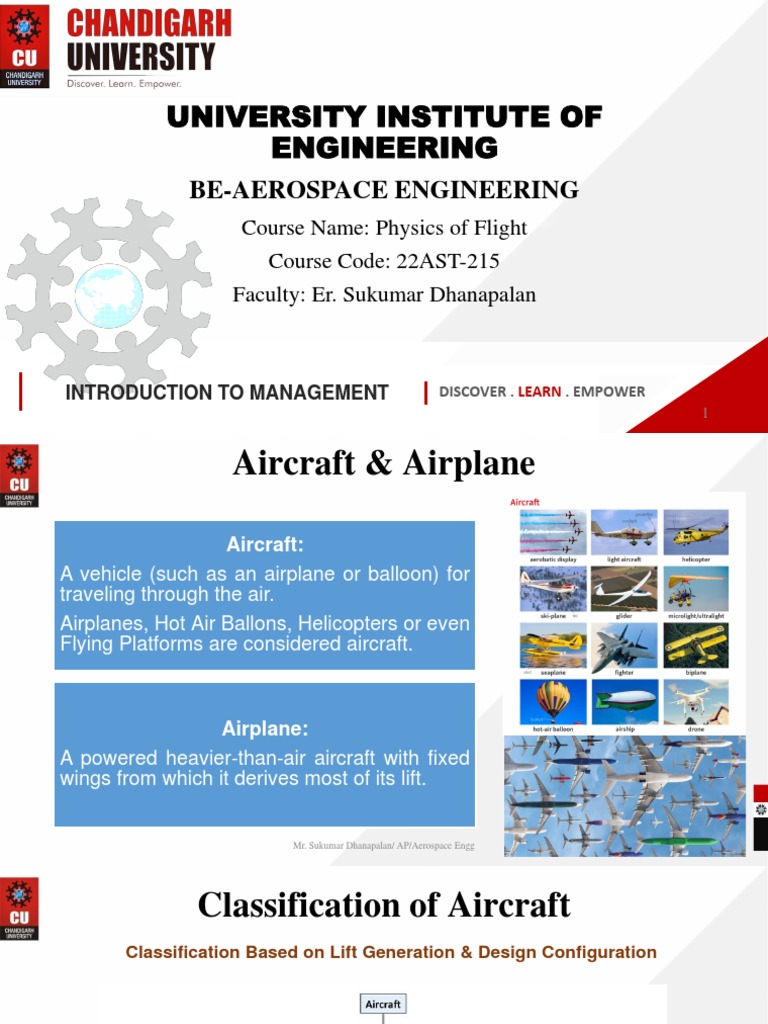 L4. Classification of Aircraft On Lift Generation and Design ...