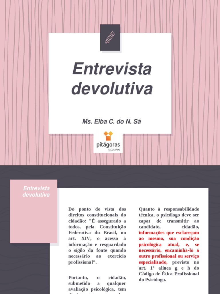 Entrevista Devolutiva | PDF | Autoajuda