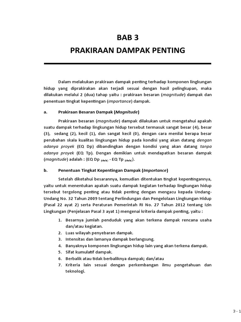 5 BAB 3 Prakiraan Dampak Penting-PT - Czi 14052014 | PDF