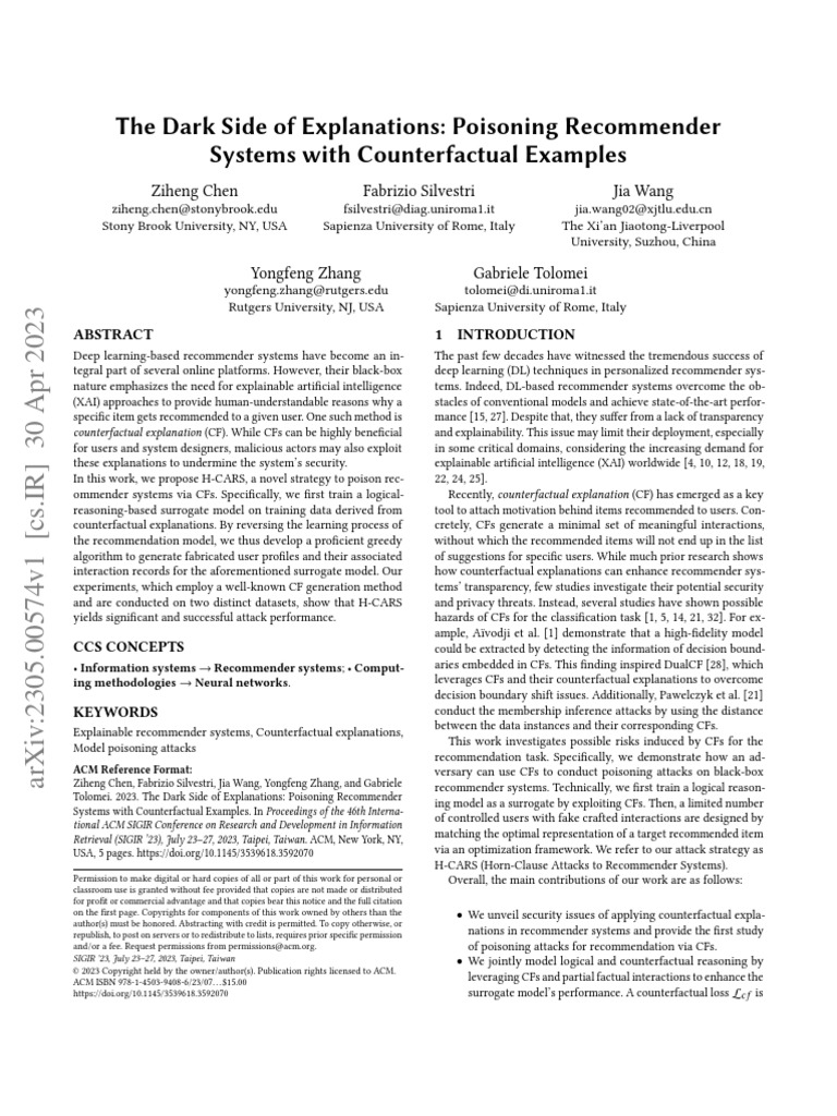 The Dark Side of Explanations: Poisoning Recommender Systems With ...