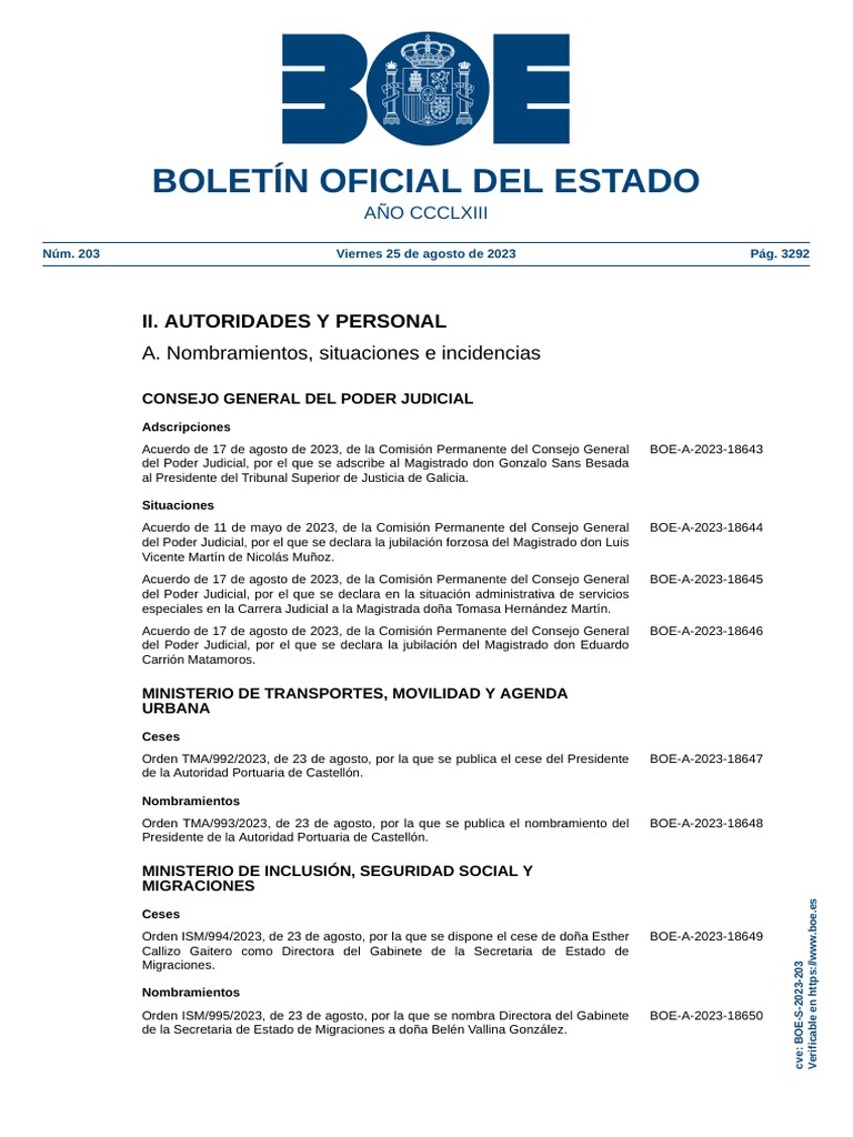 Boe S 2023 203 | PDF | España | Fotovoltaica