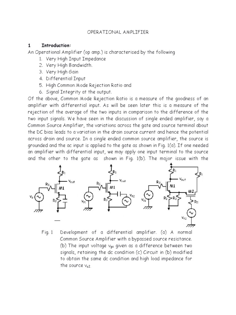 Operational Amplifiers | PDF | Amplifier | Operational Amplifier