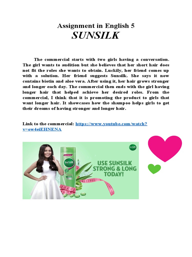 Sunsilk Commercial: Hair Transformation | PDF | Self-Improvement | Wellness