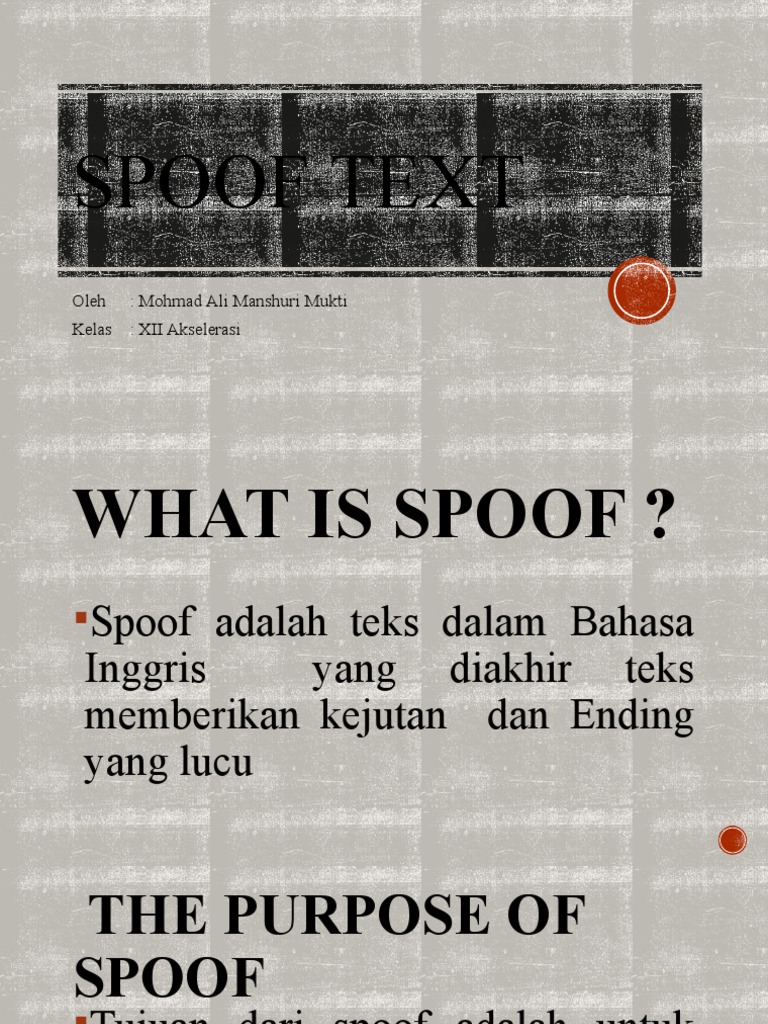 Memahami Spoof Text dan Strukturnya | PDF | Seni & Disiplin Bahasa ...