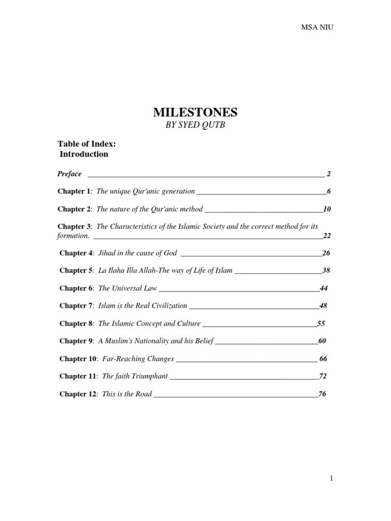 Milestones by Syed-Qutub | PDF | Quran | Islam
