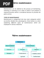 Control Valve Maintenance Checklist | PDF | Leak | Valve