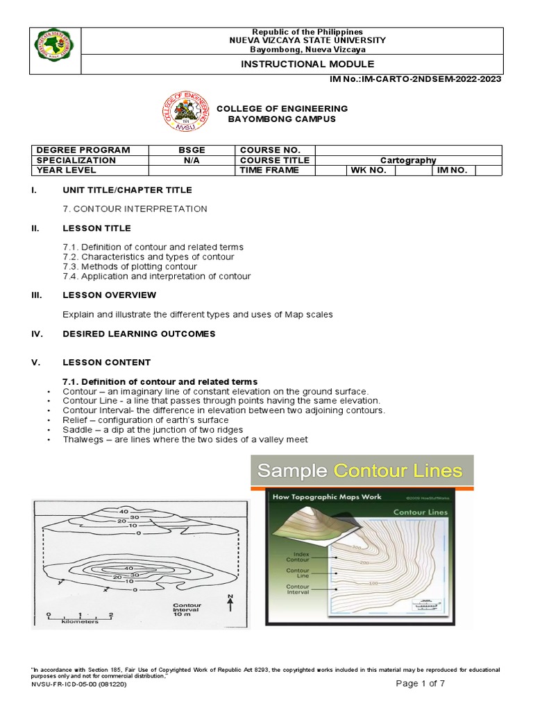 7 CONTOUR-INTERPRETATION Students | PDF