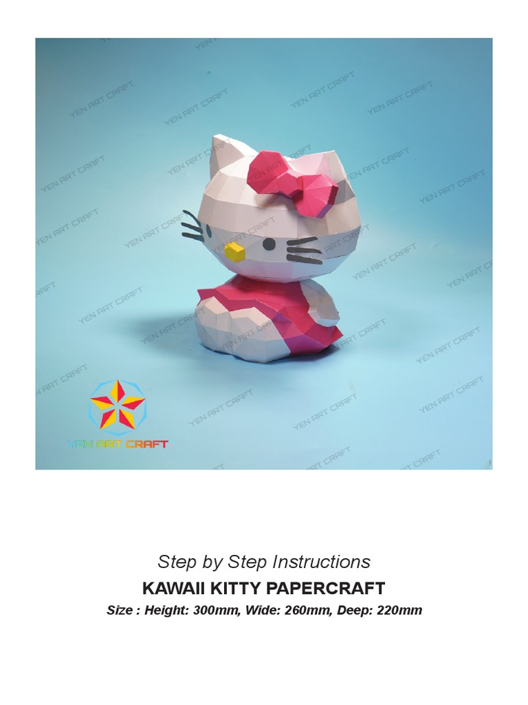 Kawaii Hello Kitty Papercraft Guide | PDF