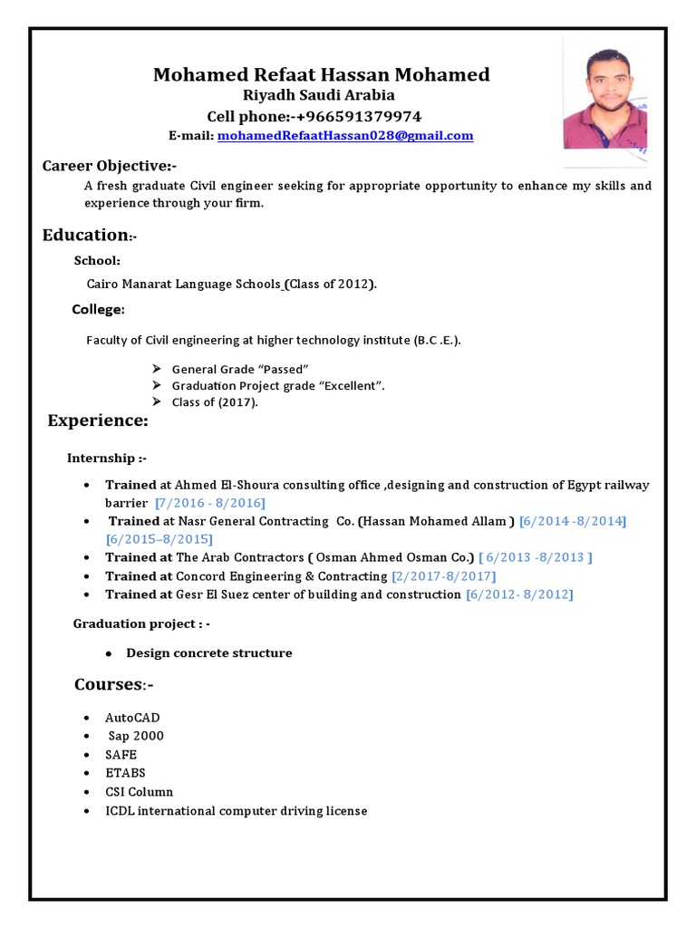 Mohamed Refaat CV - Docx 2 | PDF