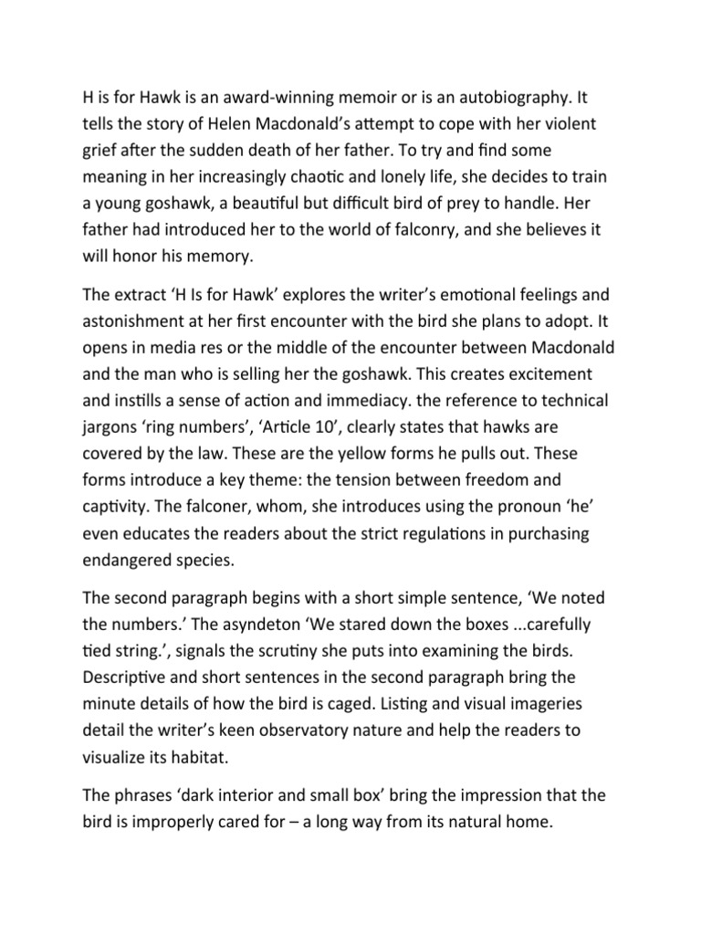 H Is For Hawk | PDF | Hawk | Falconry