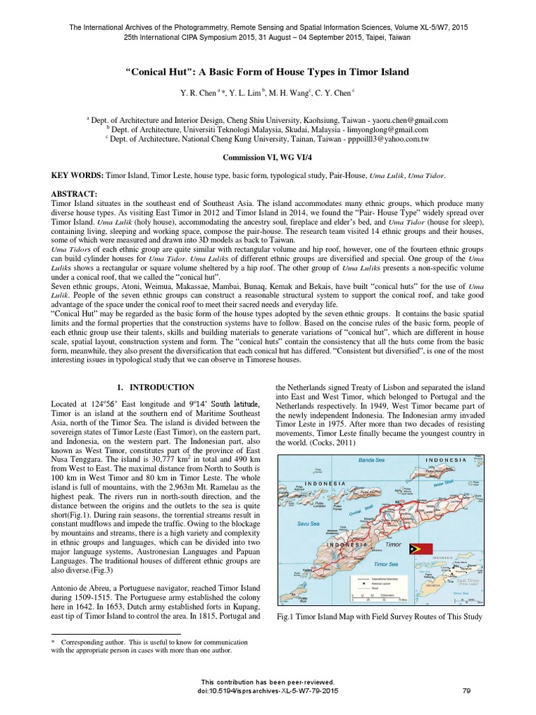 Conical Hut A Basic Form of House Types in Timor Island | PDF