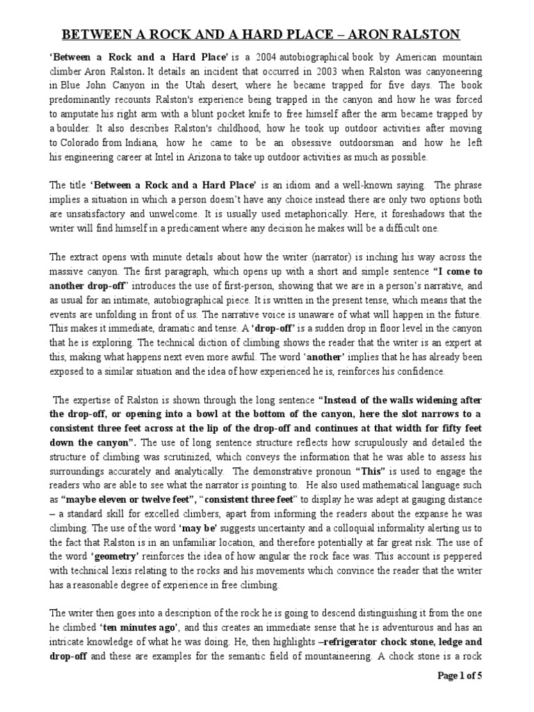 Between A Rock and A Hard Place | PDF | Linguistics