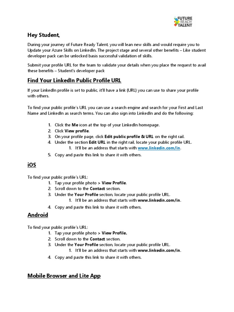 Find You LinkedIn Public Profile | PDF