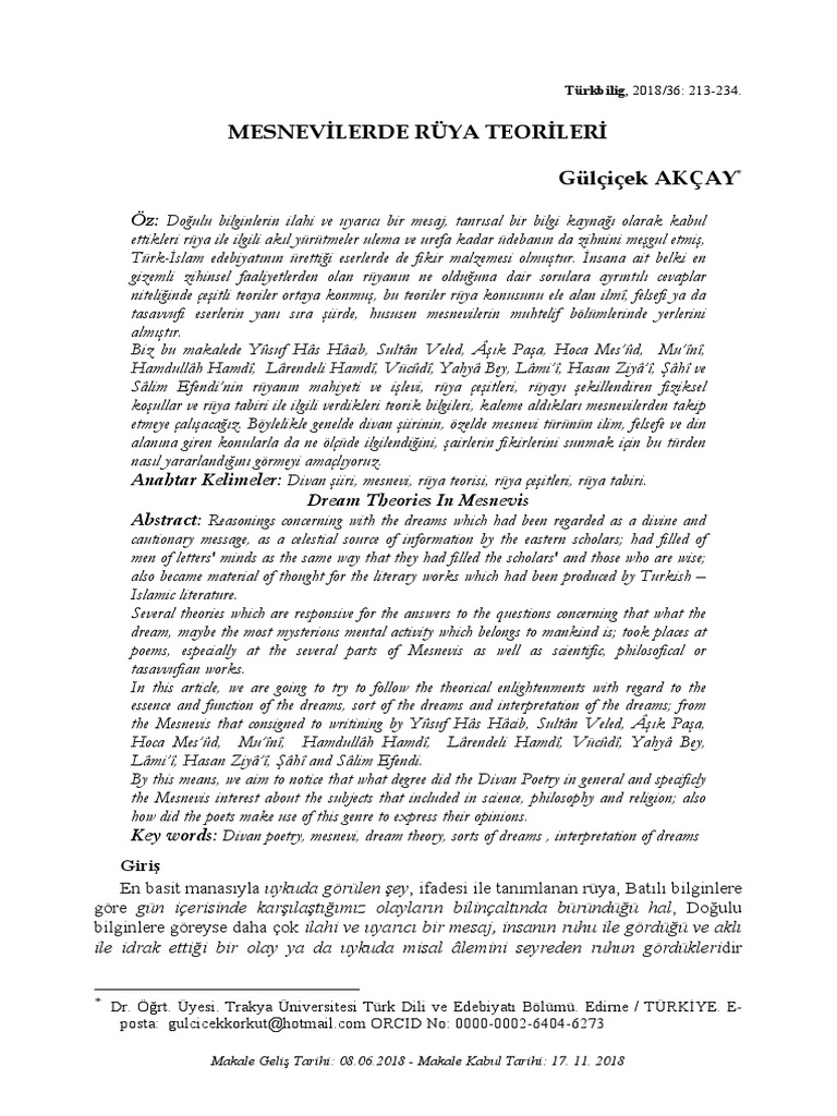 Mesnevilerde R Ya Teorileri (#698039) - 991568 | PDF