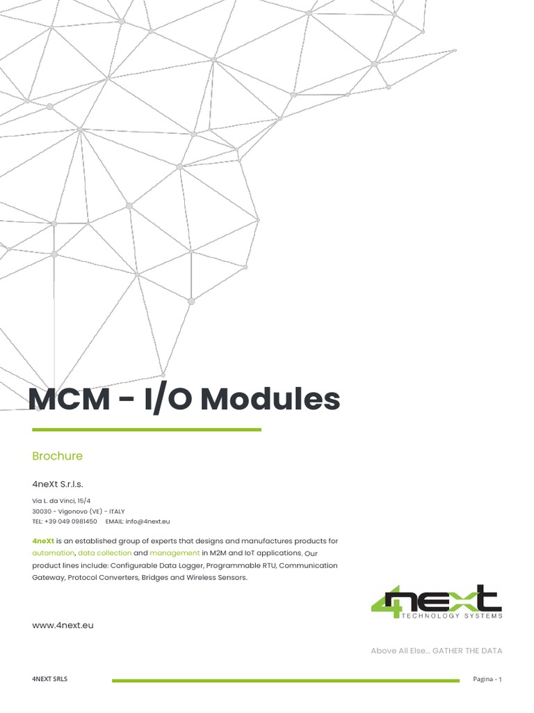 MCM - IO Module Brochure EN | PDF | Programmable Logic Controller ...
