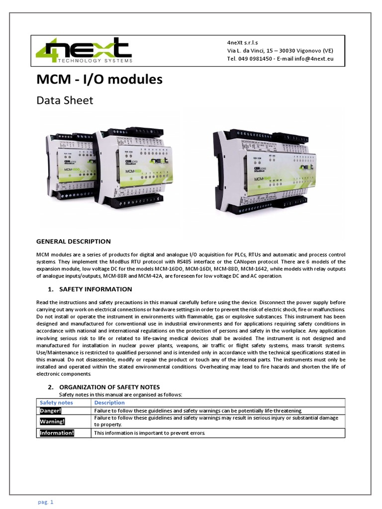 Datasheet MCM-CAN EN-1 | PDF
