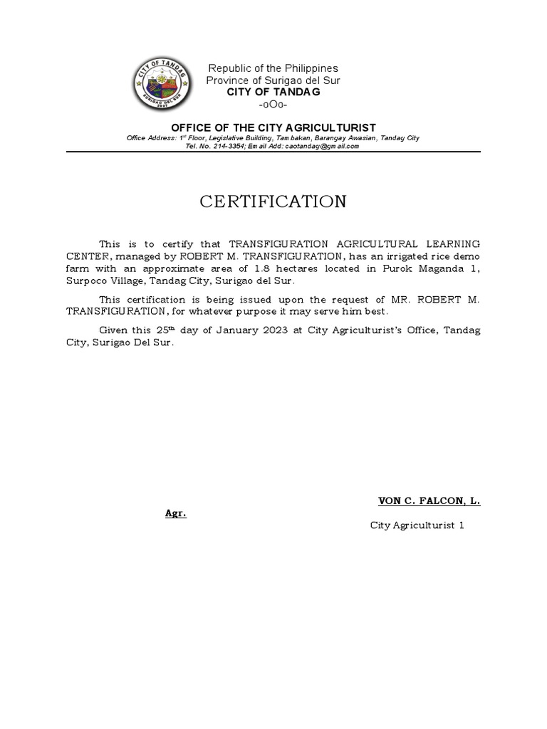 Certification | PDF