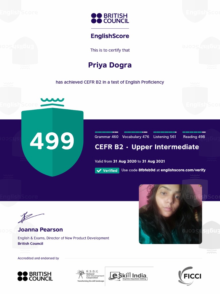 IELTS Online Test Certificate | PDF