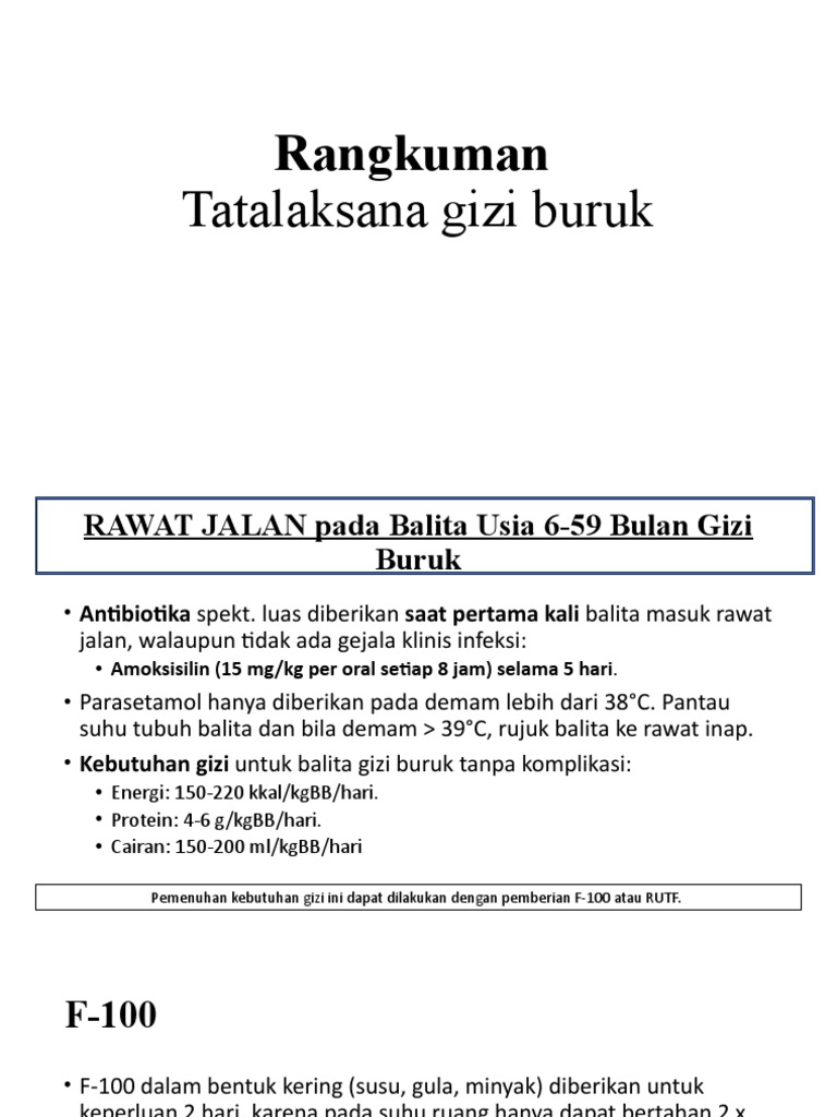 Rangkuman Gizi Buruk | PDF