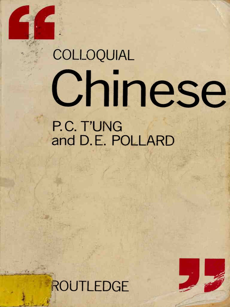 Colloquial Chinese - Textbook | PDF
