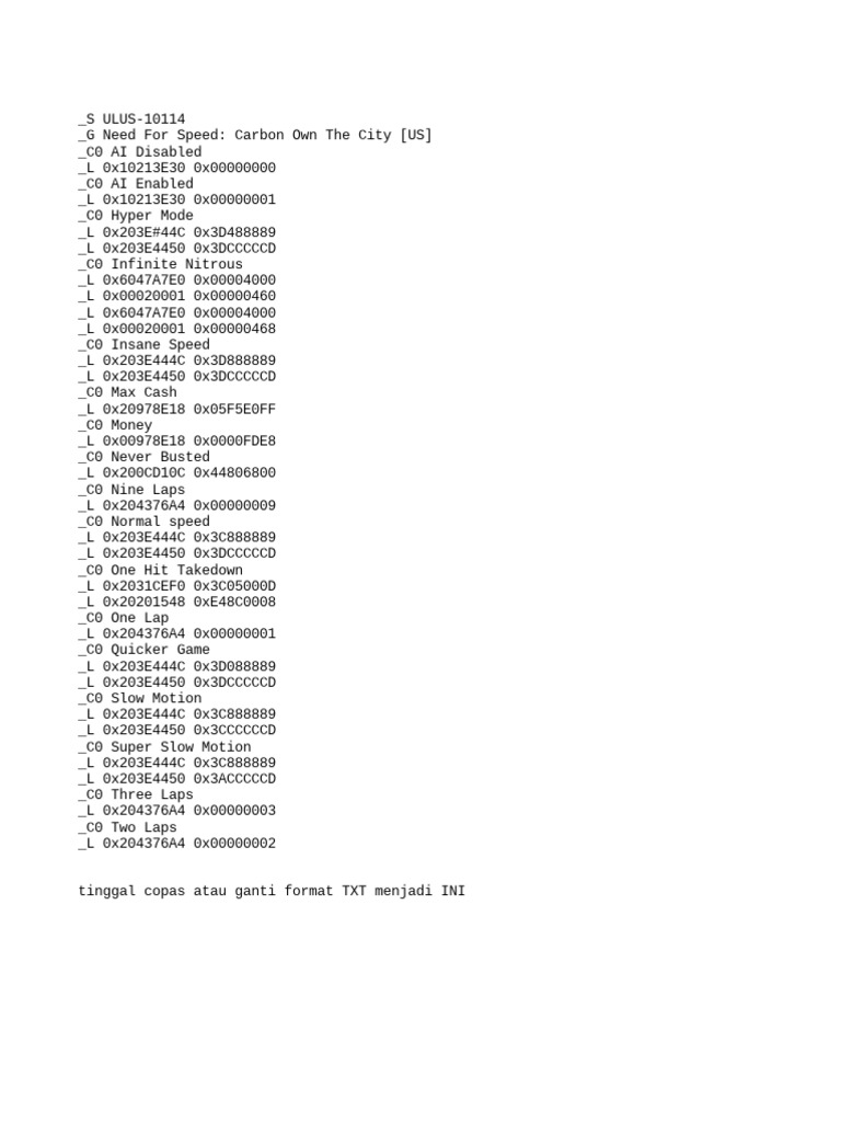 Need For Speed: Carbon Own The City US | PDF | Computers